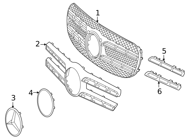167-888-11-00 - Grille 2020-2023 Mercedes-Benz | AutoNation Parts