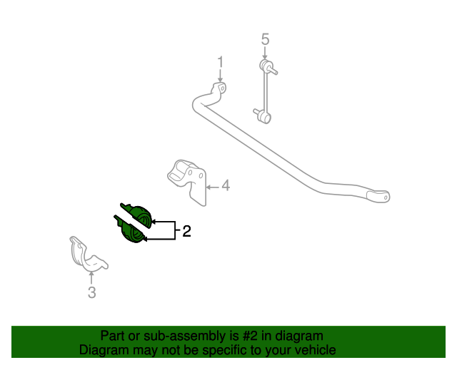 164-323-11-85 - Stabilizer Bar Bushing 2006-2012 Mercedes-Benz ...