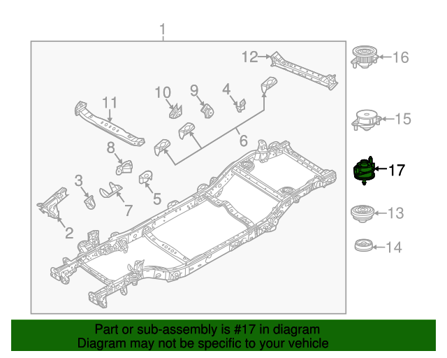 2018-2020 Jeep Wrangler Mount - Driver's Side (LH) 68302129AB ...