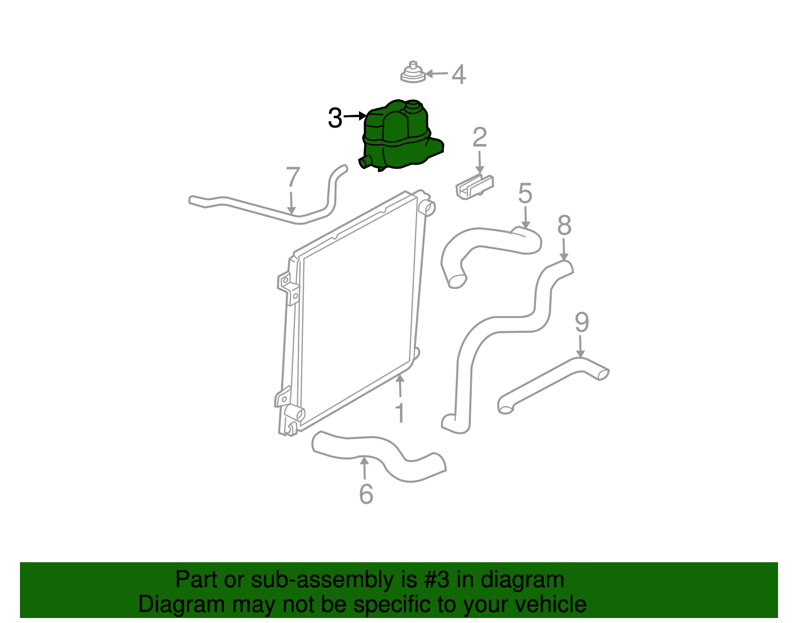 2006-2010 Ford Reservoir Tank 8L2Z-8A080-B | Miracle Ford Parts