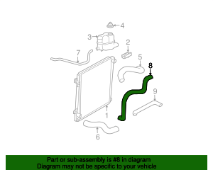 2002-2005 Ford Overflow Hose 1L2Z-8075-AA | TascaParts.com
