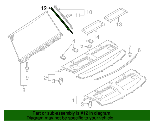 2012-2015 Audi Seat Track Cover 4G5-863-658-DX6 | AutoNationParts.com