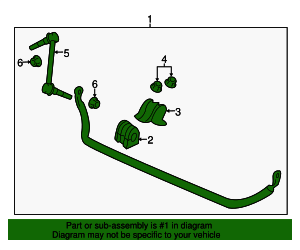 2014-2017 Chevrolet Front Stabilizer Bar 92509243 GM | GMPartsDirect.com