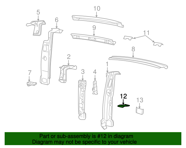 1996-2023 GM Rear Door Latch Striker Reinforcement 15038655 ...
