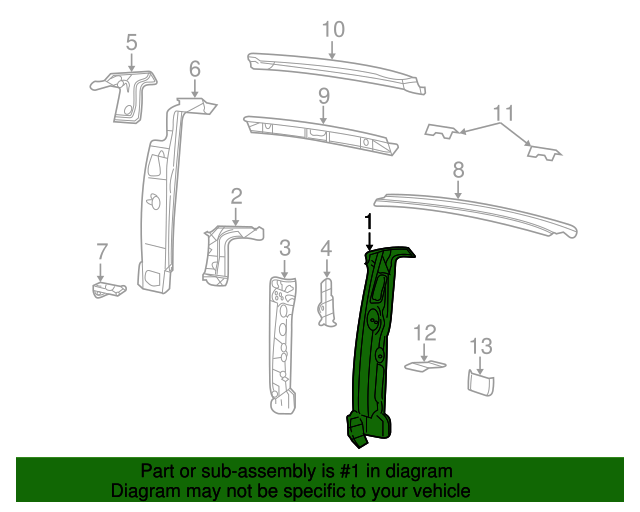 23281448 - OEM GM Corner Pillar | GMPartsCenter.net | GM Parts Center