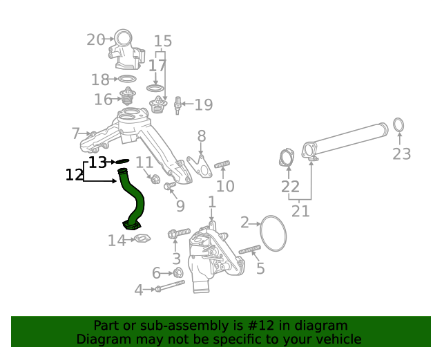 2017-2024 GM Thermostat Bypass Pipe 12724548 | Capital Chevrolet Parts