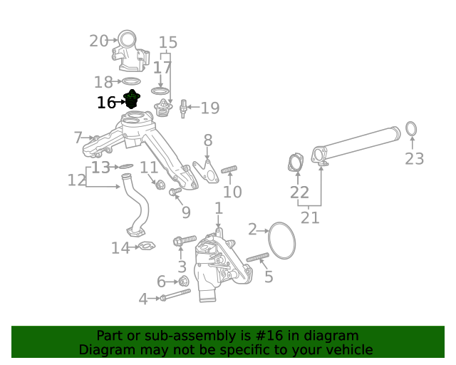 2017-2024 GM Engine Coolant Thermostat 12680456 GM | GMPartsDirect.com