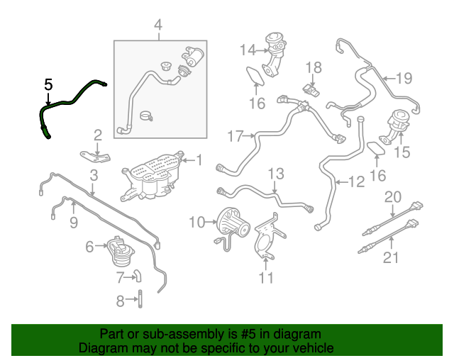 2009-2012 Audi Q5 Connector Tube 8R0-201-997-B | OEM Parts Online