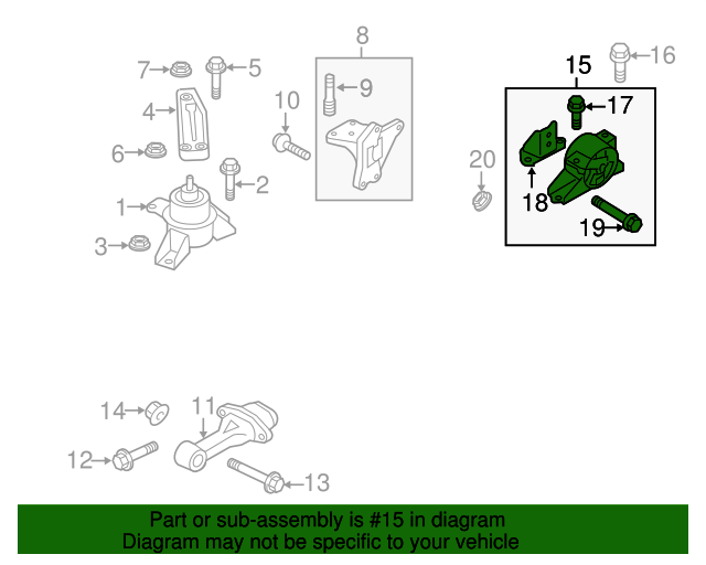 21830-2K000 - Trans Mount 2010-2011 Kia Soul | Kia.Parts Store