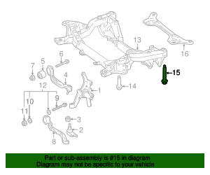 000-990-15-11 - Engine Cradle Rear Bolt 2010-2023 Mercedes-Benz ...