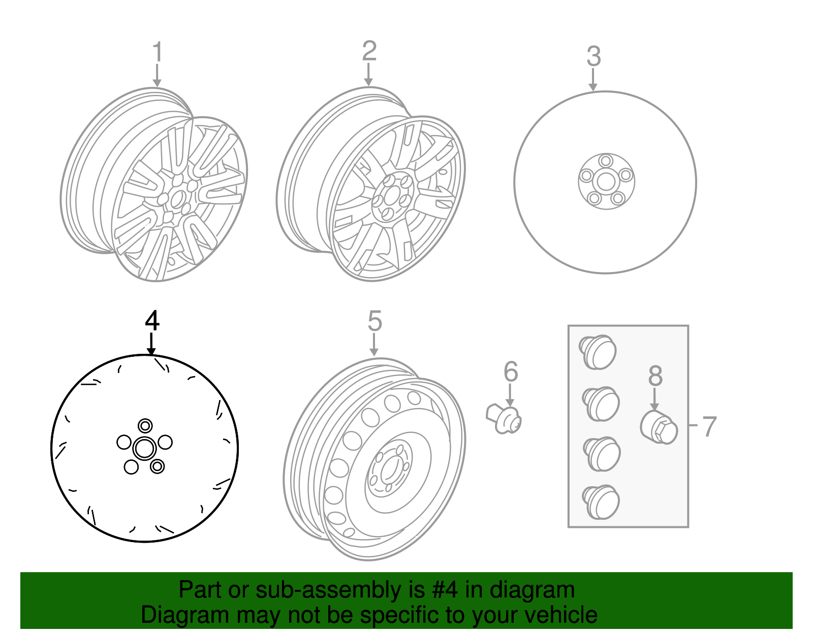 2010-2016 Land Rover LR4 Alloy Wheel, 19 Inch 7-Split Spoke LR051523 ...