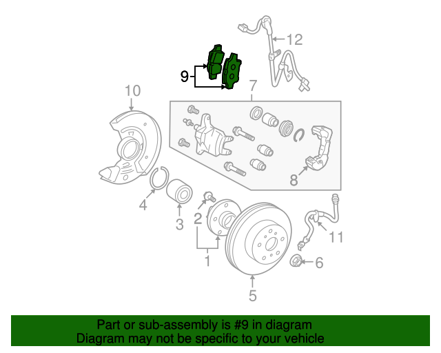 0446552260 - 2007-2017 Toyota Front Right & Left Brake Pad Set Yaris ...
