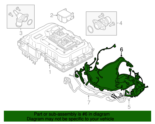 2017-2020 BMW i8 Cable 61-12-8-705-534 | BMW Parts Online Hub
