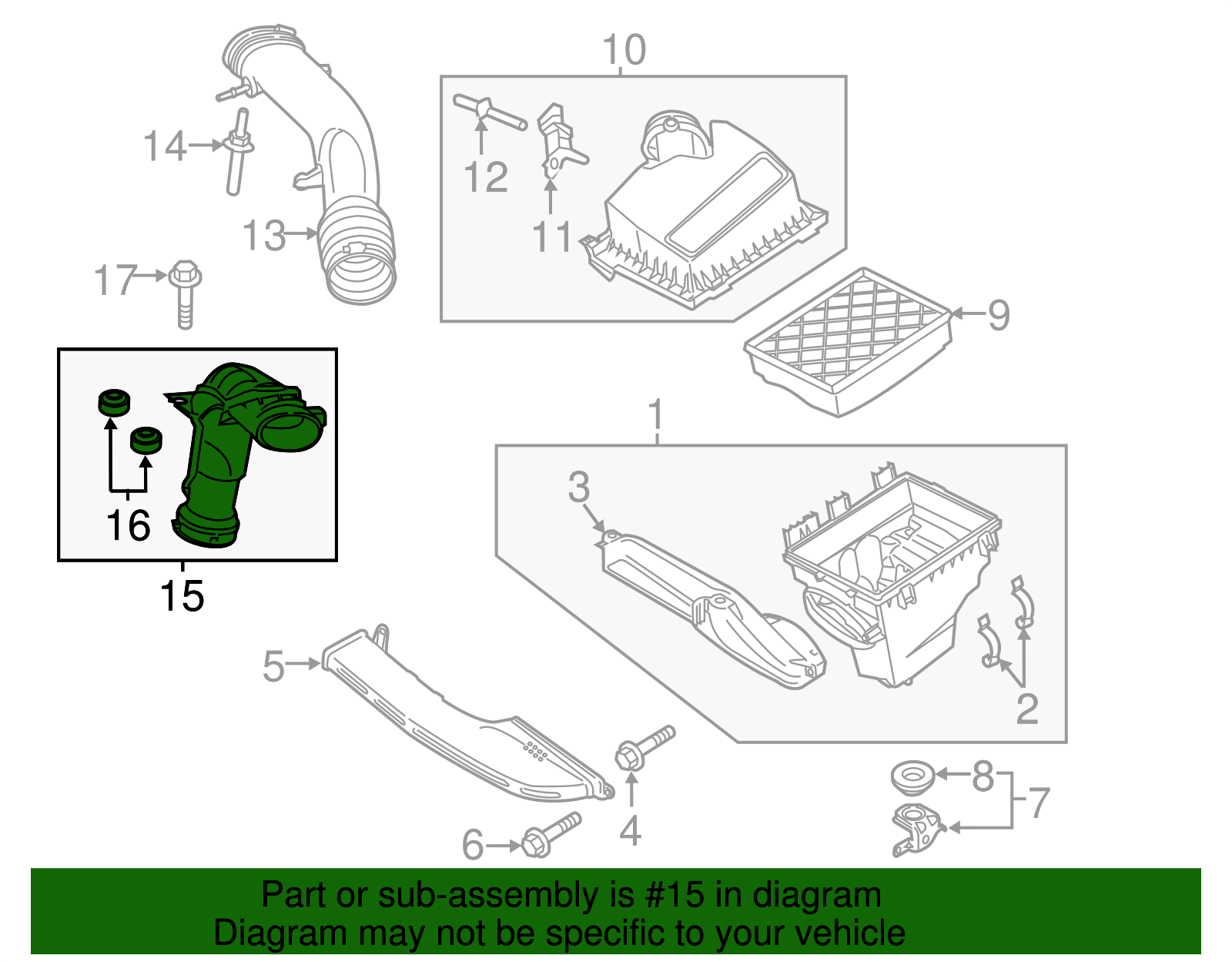 CV6Z-9B659-B - Engine Air Intake Hose 2013-2018 Ford | Big 3 Auto Parts