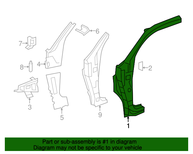 61132-0C060 - Hinge Pillar 2007-2021 Toyota Tundra | Ourisman Toyota Parts