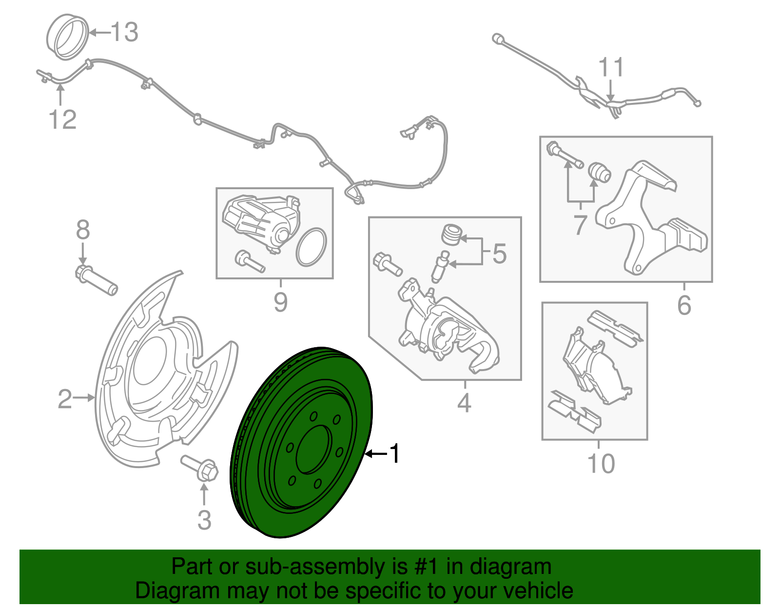 Genuine OEM Ford Part - Rotor FL3Z-2C026-D | Genuine OEM Ford Parts ...