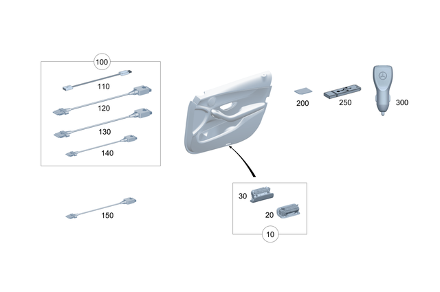 247-820-74-03 - Instl Kit, Projector For 1954-2024 Mercedes-Benz ...