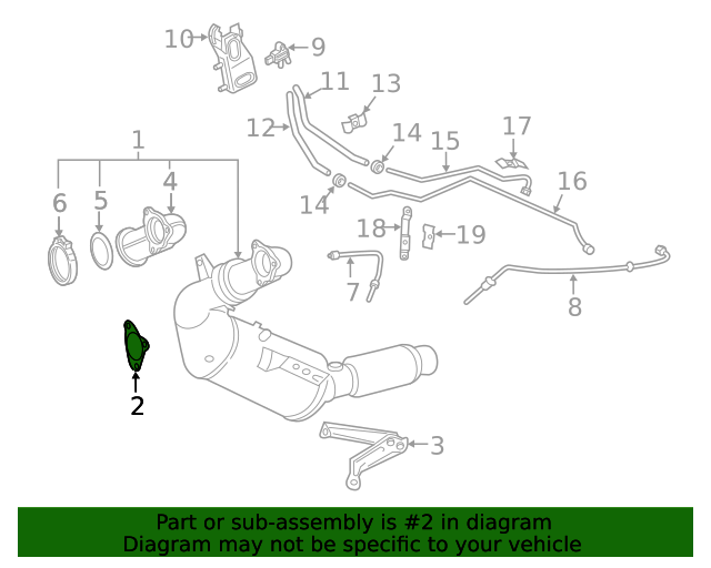 2007-2022 Mercedes-Benz Exhaust Pipe Connector Gasket 219-492-00-80 ...