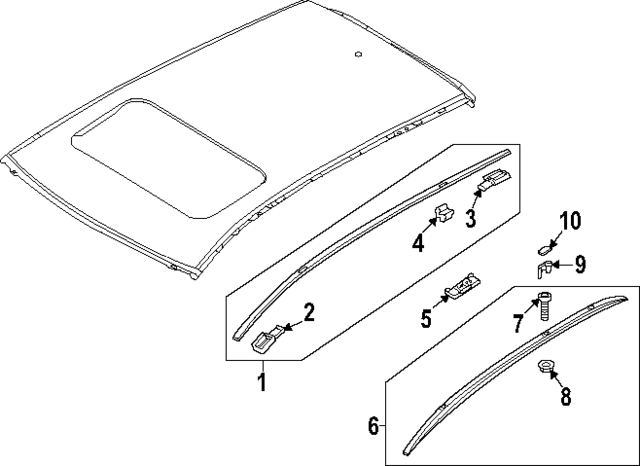 2020-2024 Mazda CX-30 Roof Molding DGH9-50-9H0 | OEM Parts Online