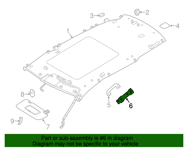 2014-2020 Nissan Rogue Assist Strap Bracket - Driver's Side (LH) 73945 ...