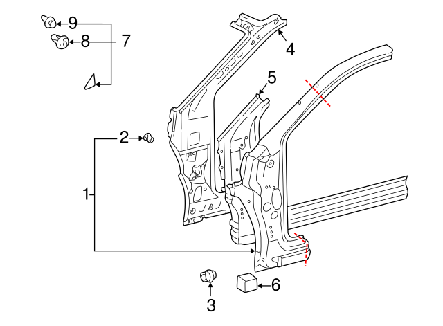 1991-2005 Toyota Hinge Pillar Hole Plug 90950-01646 | Toyota Parts Center