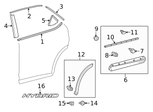 2018-2022 Lexus Body Side Molding 75075-48140 | OEM Parts Online