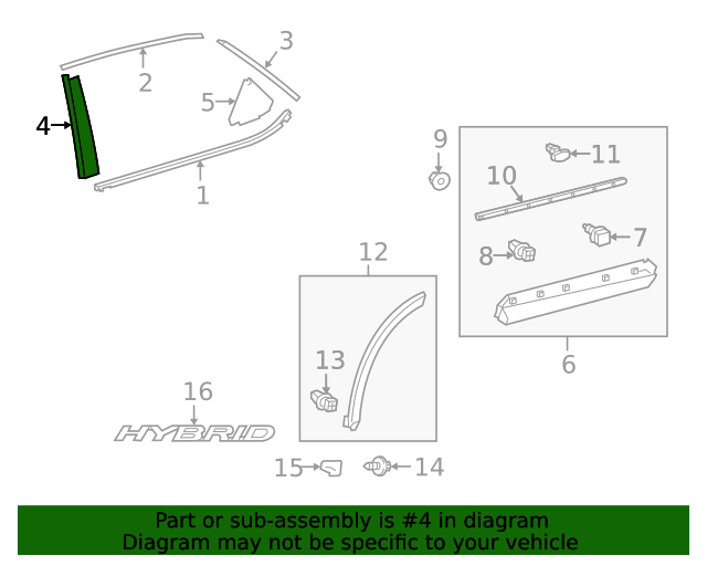75707-48030 - Door Applique 2018-2022 Lexus | AutoNationParts.com