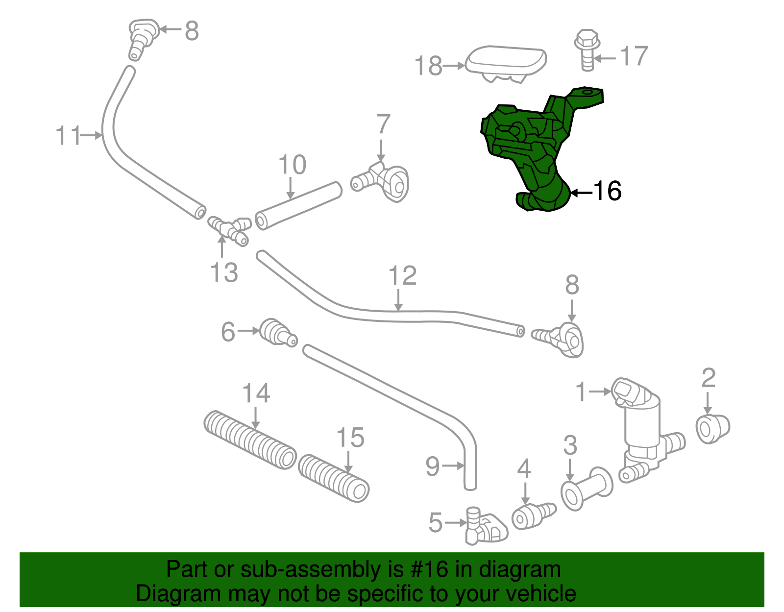 2016-2021 Toyota Land Cruiser Headlamp Washer 85207-60110 | Toyota ...