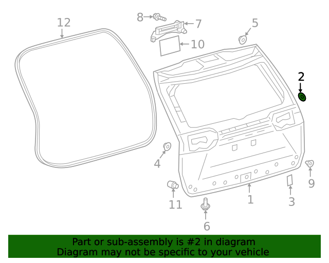 90950-06125 - Lift Gate Tape - 2012-2023 Toyota | OEM Genuine Toyota Parts