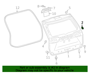 2012-2023 Toyota Lift Gate Tape 90950-06125 | Toyota Parts Center