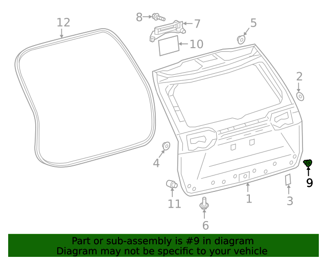 2019-2023 Toyota Weight Retainer 61617-42070 | Toyota Parts