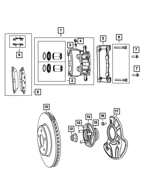 Front Brakes for 2022 Dodge Challenger | Mopar eStore