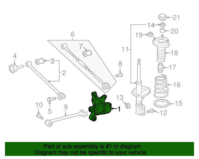 42305-0E050 - Suspension Knuckle 2008-2013 Toyota Highlander | Longo ...