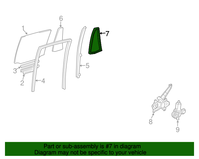 68188-60060 - Fixed Glass Weatherstrip - 2008-2021 Toyota Land Cruiser ...