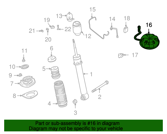 37226787616 - 2000-2008 BMW Air Chamber Assembly (37-22-6-787-616 ...