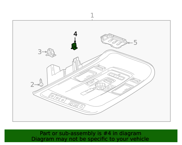 2021-2023 GM Overhead Console Retainer 85151787 | GMPartsDirect.com