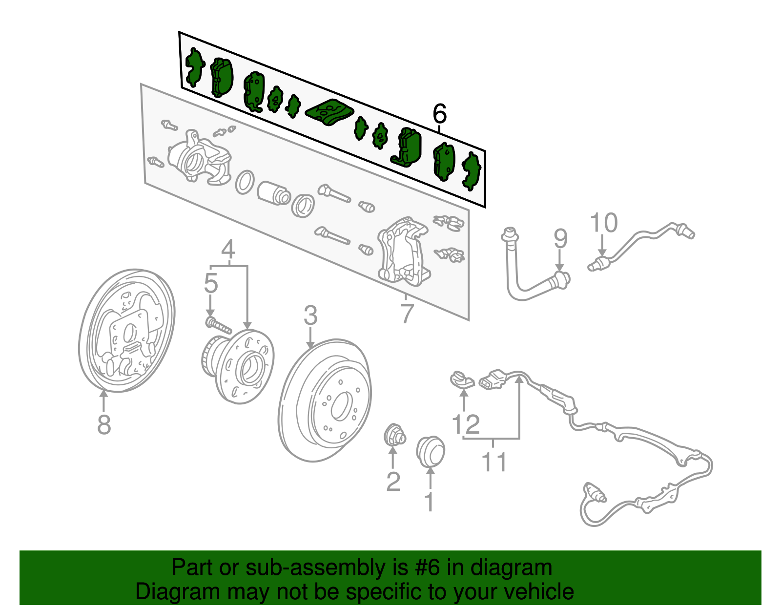 43022-S0X-A02 - 2002-2004 Honda Odyssey - Pad Set Rear | Genuine Honda ...
