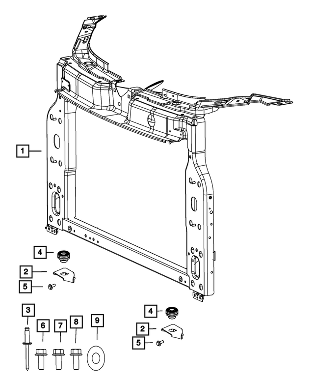 2012-2018 Fiat 500 Radiator Closure Panel 68089068AA | Mopar eStore
