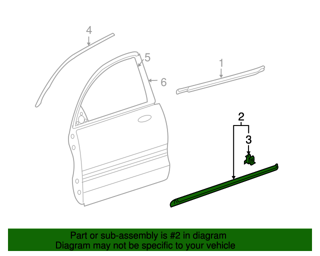 87711-2G000 - Body Side Molding 2006-2010 Kia Optima | Kia.Parts Store