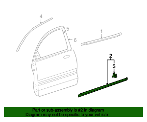87711-2G000 - Body Side Molding 2006-2010 Kia Optima | Kia.Parts Store
