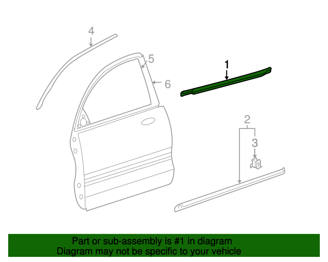 2006-2010 Kia Optima Belt Weather-Strip 82220 2G000 | OEM Parts Online