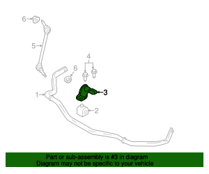 Ford FR3Z-5486-A - Stabilizer Bar Bracket - 2015-2021 Ford Mustang ...