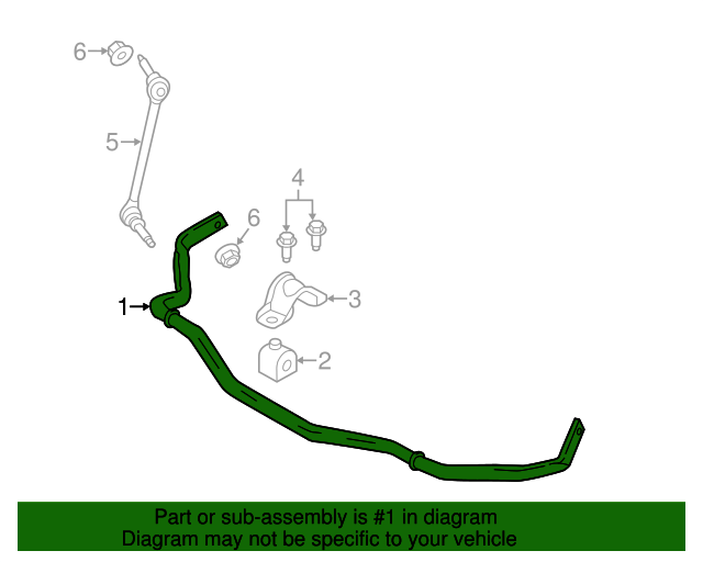 2018-2024 Ford Mustang Stabilizer Bar jr3z5482b | TascaParts.com