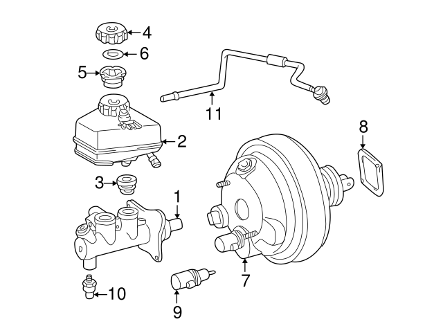 2001-2004 Mercedes-Benz Power Brake Booster 005-430-30-30 ...