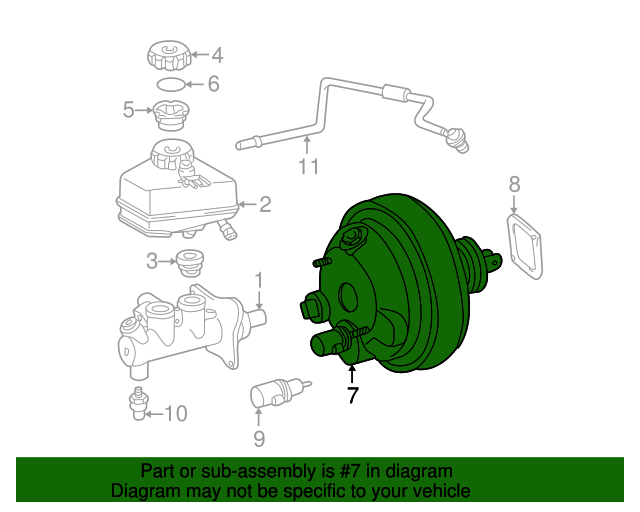 005-430-30-30 - Power Brake Booster 2001-2004 Mercedes-Benz | Mercedes ...
