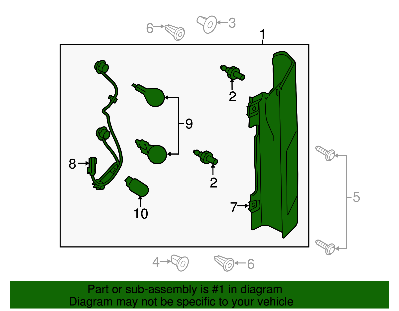 CK4Z-13404-K - Tail Lamp Assembly - 2015-2024 Ford | Eastgate Ford Parts