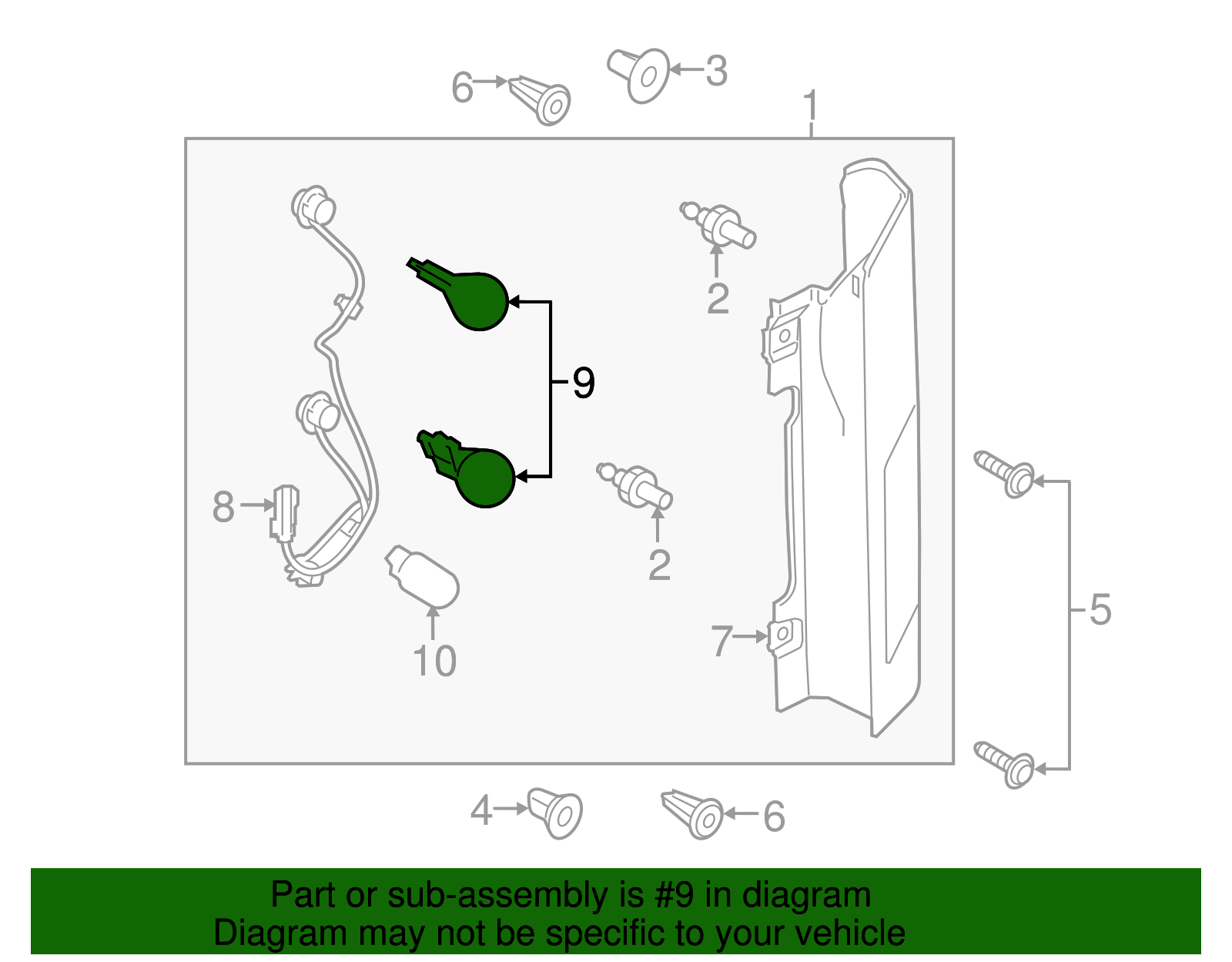 9L2Z-13466-A - Stop Lamp Bulb 2010-2024 Ford | Ford Parts Direct