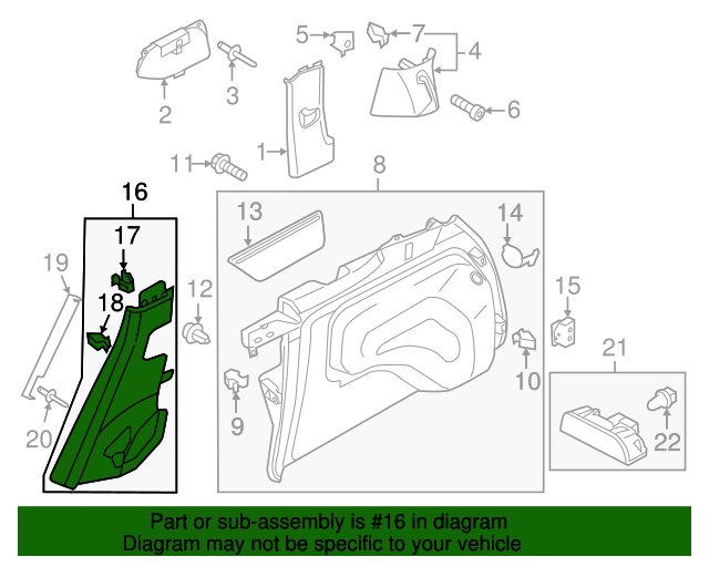 2011-2017 Volkswagen Touareg Wheelhouse Trim 7P0-867-765-E-95T | OEM ...