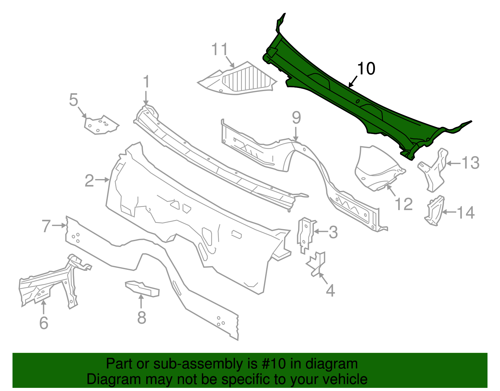 51-71-7-357-237 - 2016-2022 BMW - Cowl Grille | Buy BMW Parts Now