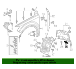 2016-2025 Audi Ft Fender Liner Rivet N-038-549-4 | Audi USA Parts